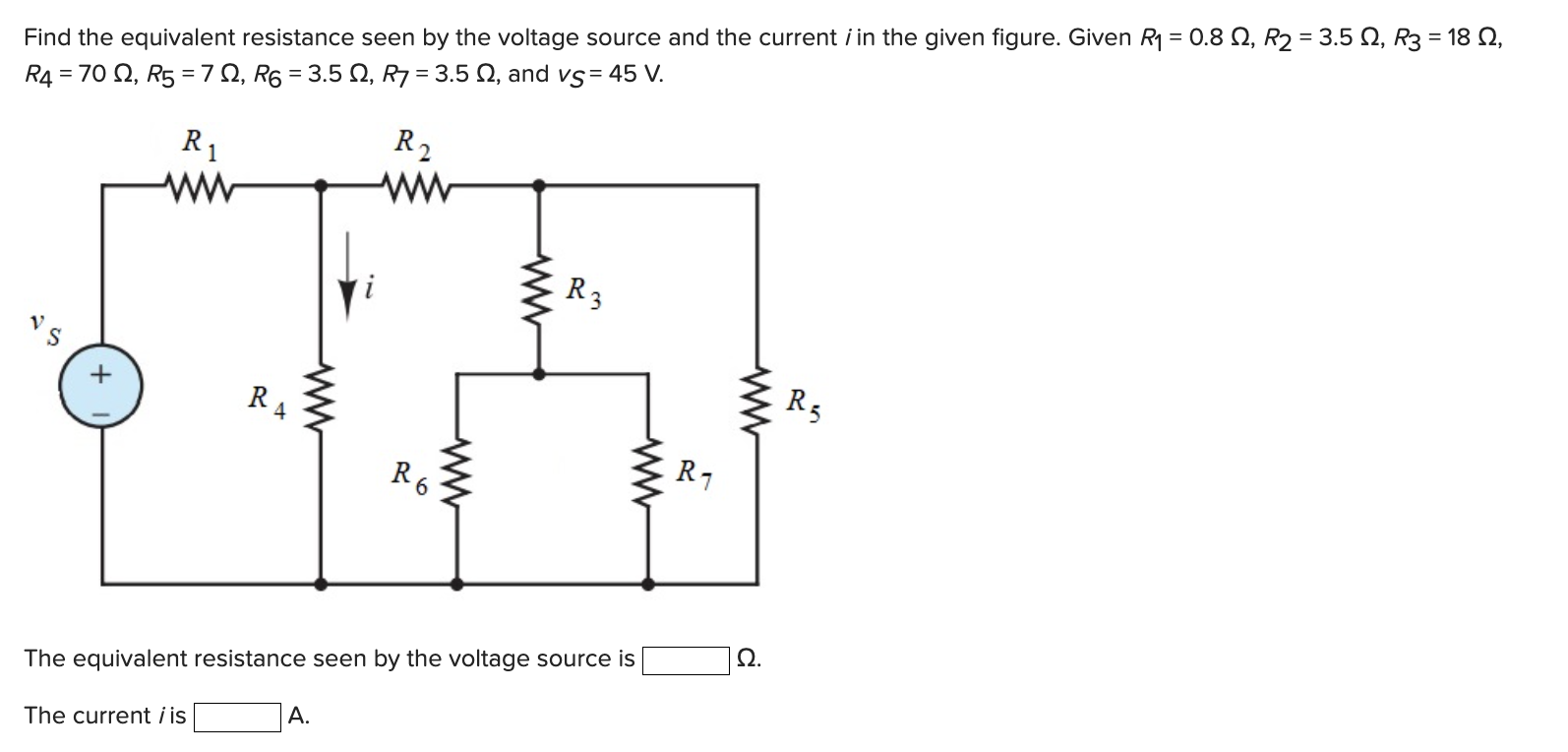 Solved Find the equivalent resistance seen by the voltage | Chegg.com