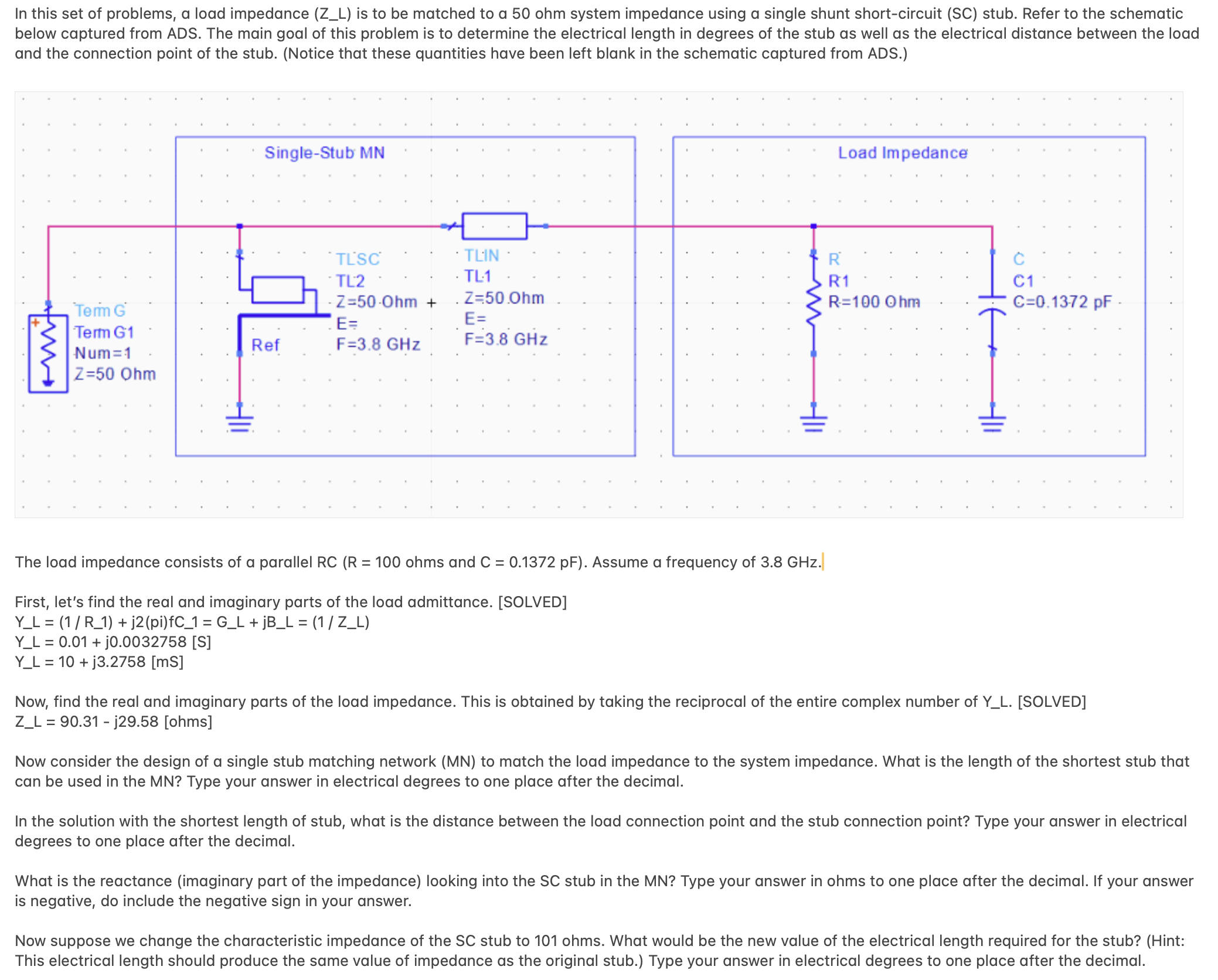 In this set of problems, a load impedance (Z_L) ﻿is | Chegg.com