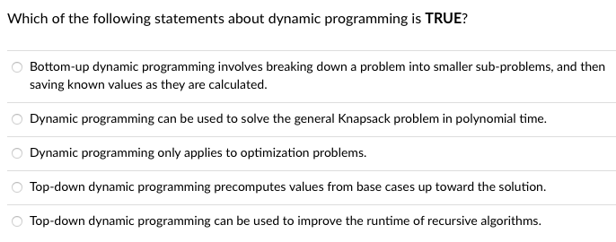 Solved Which of the following statements about dynamic | Chegg.com