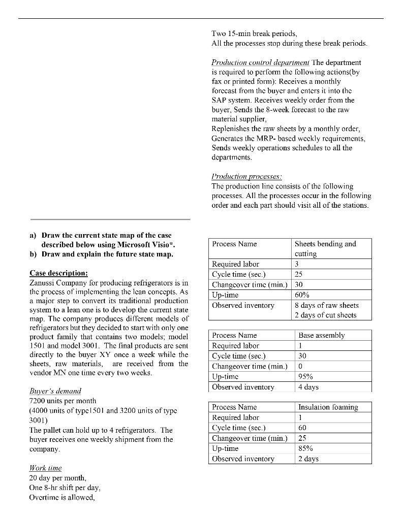 Solved a) Draw the current state map of the case described | Chegg.com