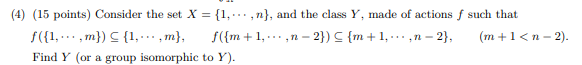 Solved Consider the set X = {1, · · · , n}, and the class Y | Chegg.com