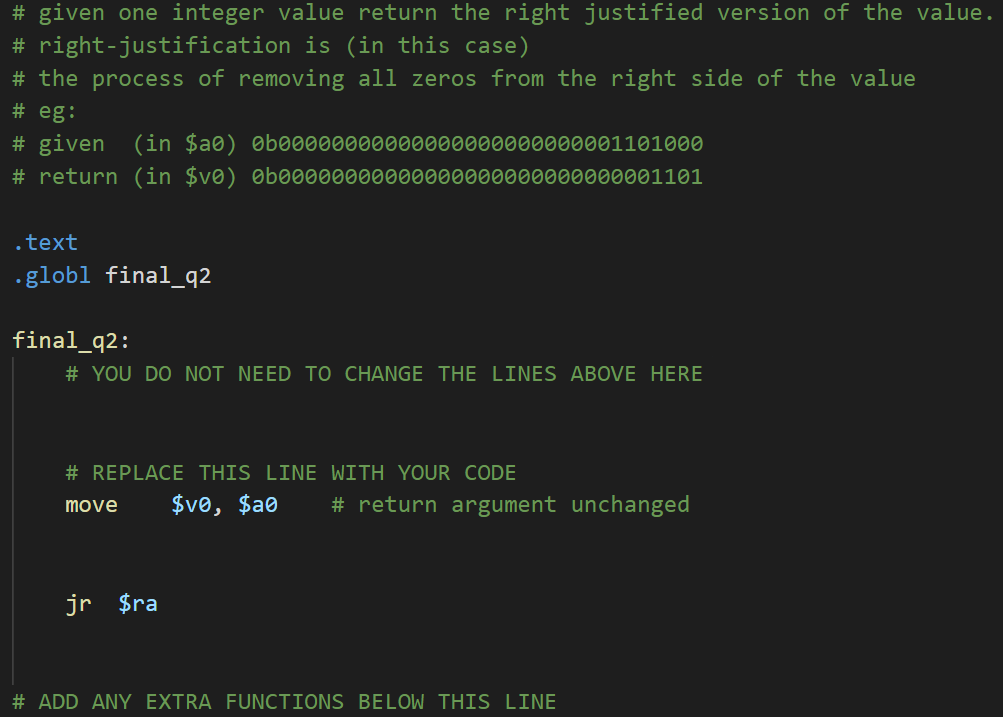Solved You have been given which contains a MIPS function | Chegg.com
