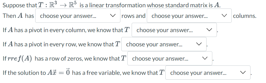Solved Suppose that T:R3→R5 is a linear transformation whose | Chegg.com