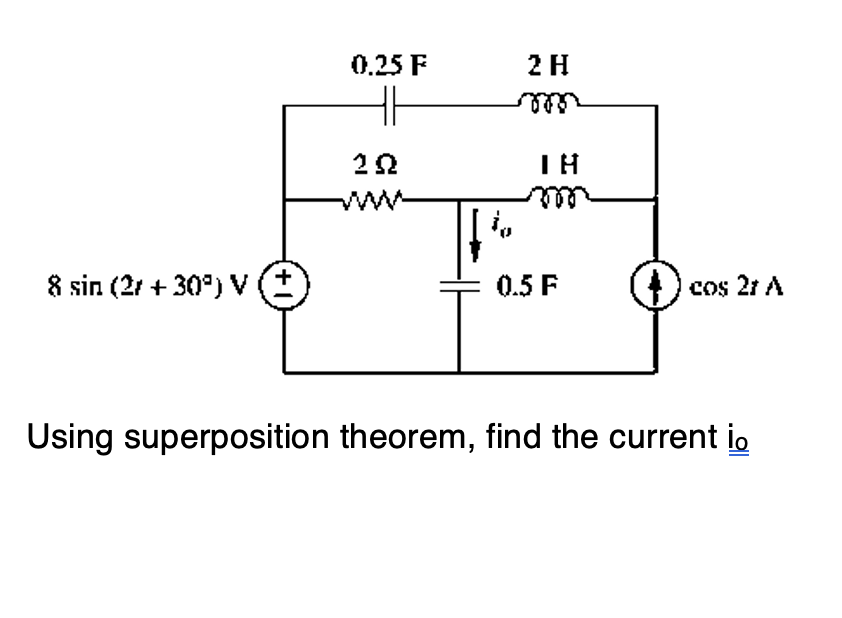 Using Superposition Theorem Find The Current I0