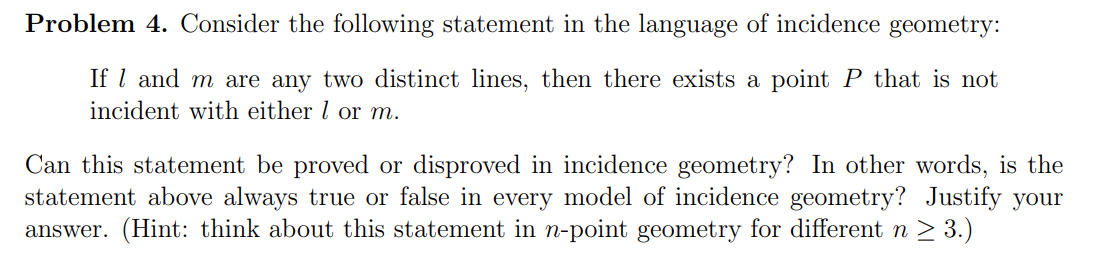 [Solved]: Problem 4. Consider the following statement in t