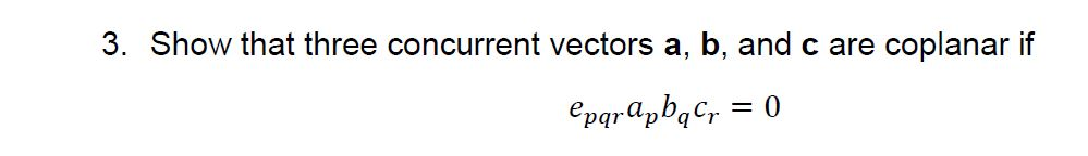 3. Show that three concurrent vectors a, b, and care | Chegg.com
