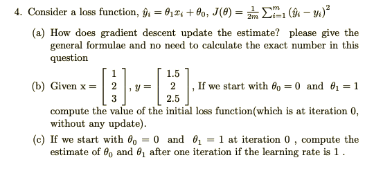 Solved 4. Consider a loss function, | Chegg.com