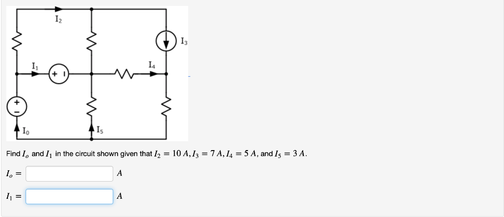 Solved I- I- Ia I5 Find I and I1 in the circuit shown given | Chegg.com