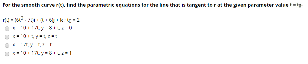 Solved For the smooth curve r(t), find the parametric | Chegg.com