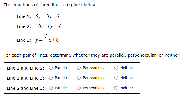 Solved The equations of three lines are given below. Line 1: | Chegg.com