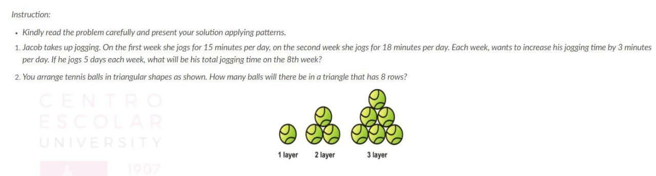 Solved Instruction: . Kindly read the problem carefully and | Chegg.com