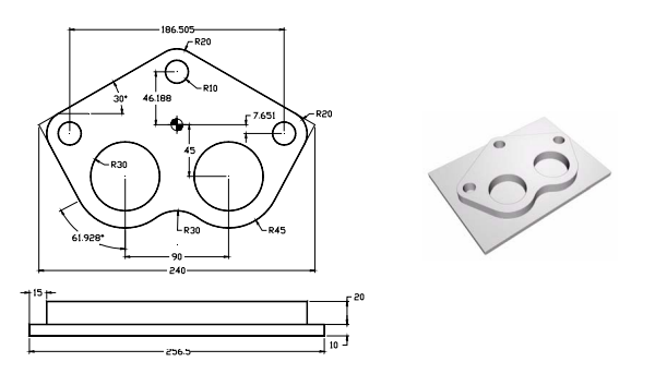 Solved cnc milling code for the above part for milling | Chegg.com Solved cnc milling code for the above part for milling | Chegg.com