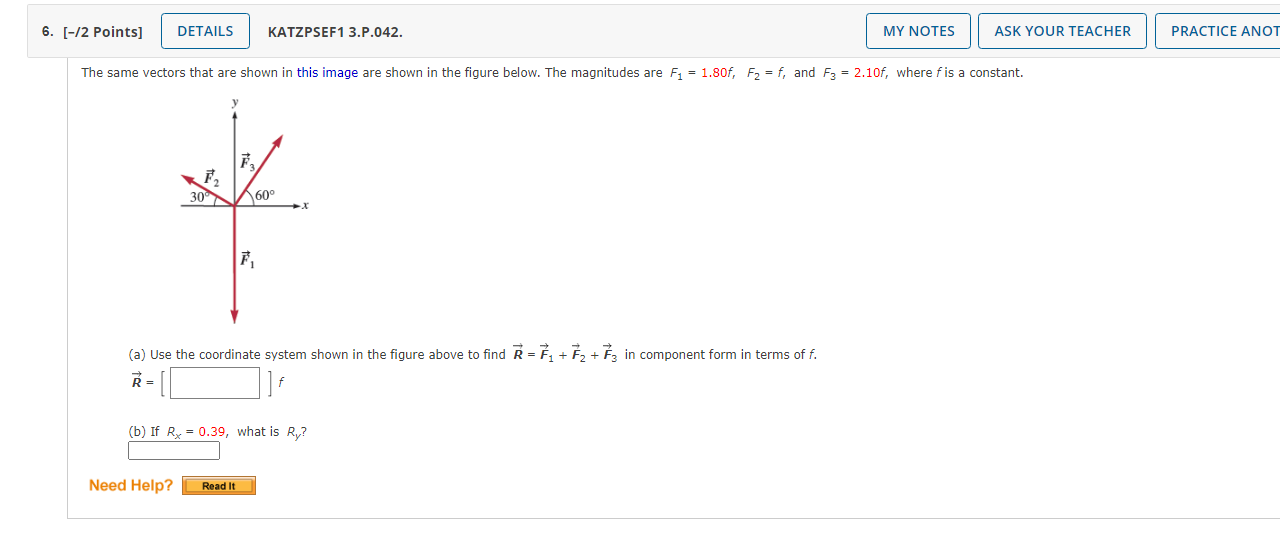 Solved 6. [-1/2 points) DETAILS KATZPSEF1 3.P.042. MY NOTES | Chegg.com Solved 6. [-1/2 points) DETAILS KATZPSEF1 3.P.042. MY NOTES | Chegg.com