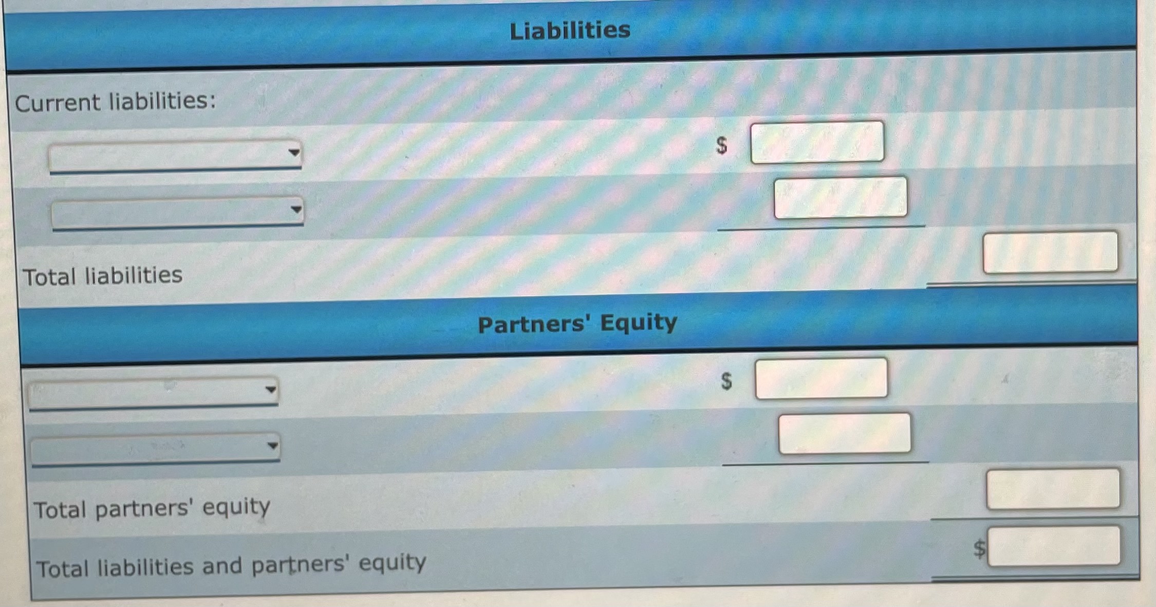 Solved Financial Statements for Partnership The ledger of | Chegg.com