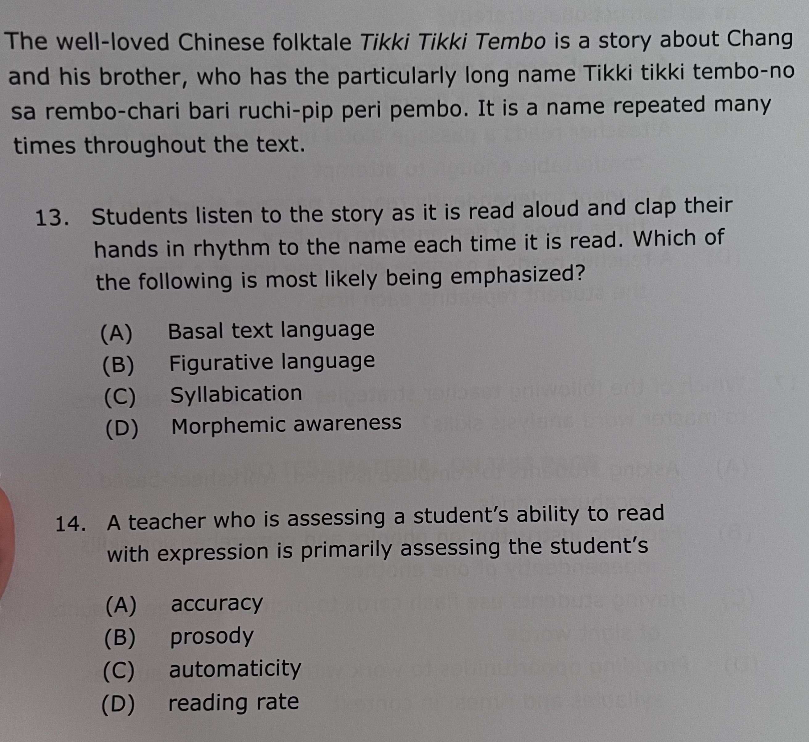 The well-loved Chinese folktale Tikki Tikki Tembo is | Chegg.com