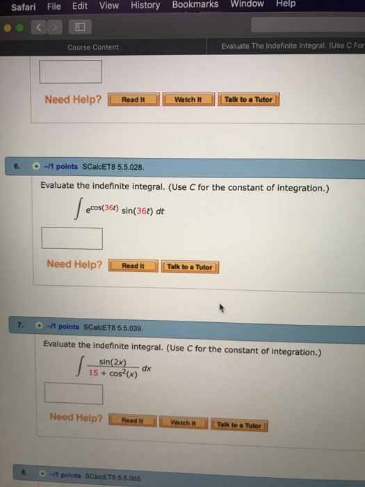 Solved 3. 01 points | Previous Answers SCalcET8 5.5.009 | Chegg.com