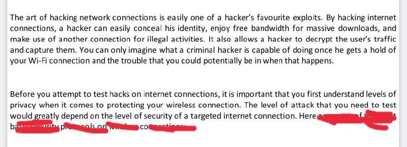 Solved The art of hacking network connections is easily one | Chegg.com