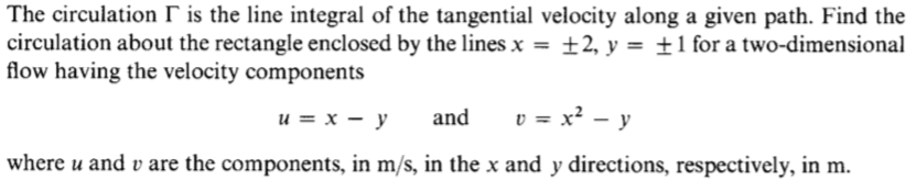Solved The circulation Г is the line integral of the | Chegg.com