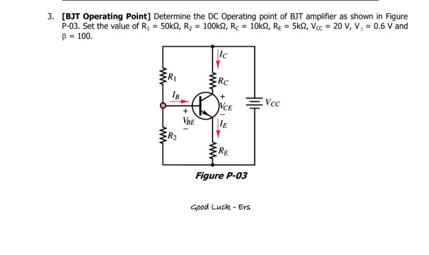 Solved 3. [BJT Operating Point) Determine the DC Operating | Chegg.com