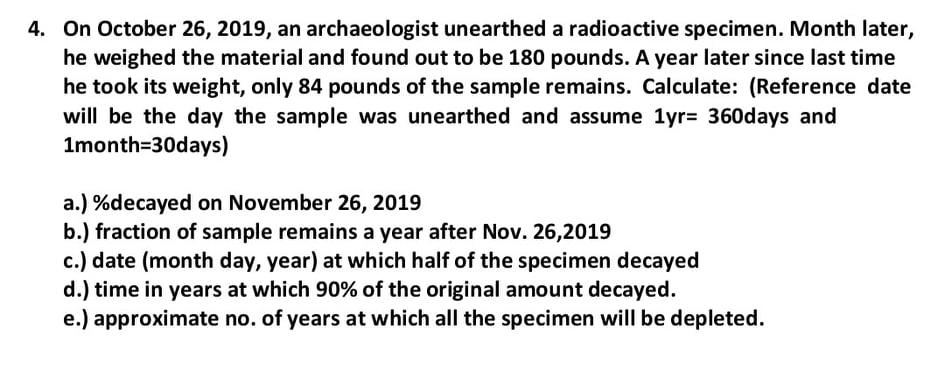 Solved Hi, please help me answer a,b,c,d, and e. The | Chegg.com