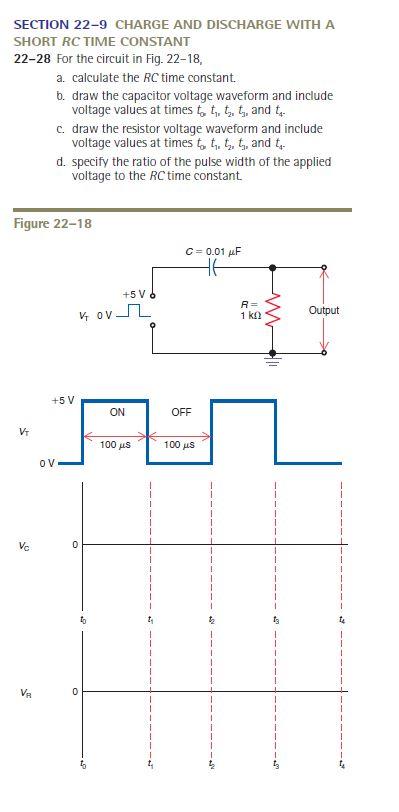 Solved SECTION 22-9 CHARGE AND DISCHARGE WITH A SHORT RC | Chegg.com
