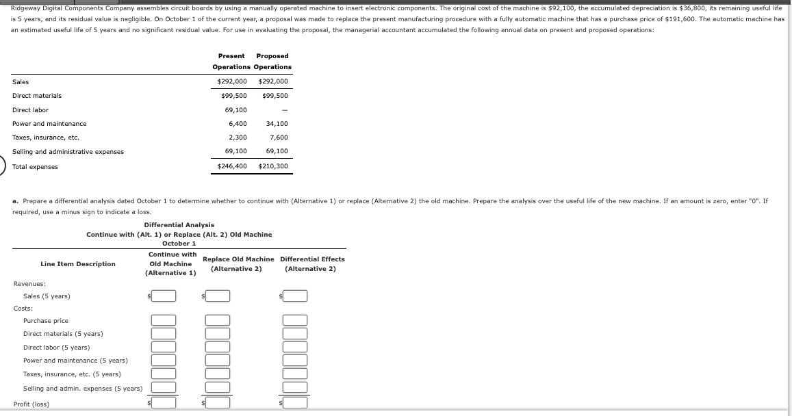 Solved Ridgeway Digital Components Company assembles circuit | Chegg.com