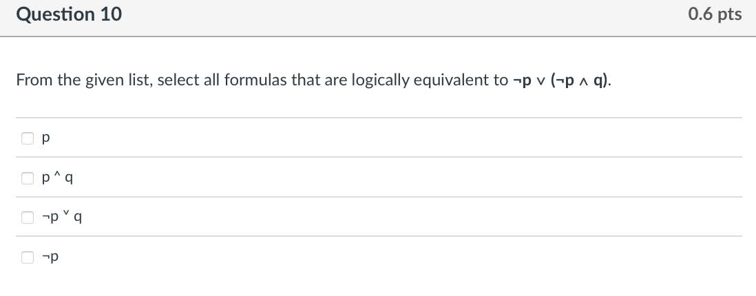 Solved From the given list, select all formulas that are | Chegg.com