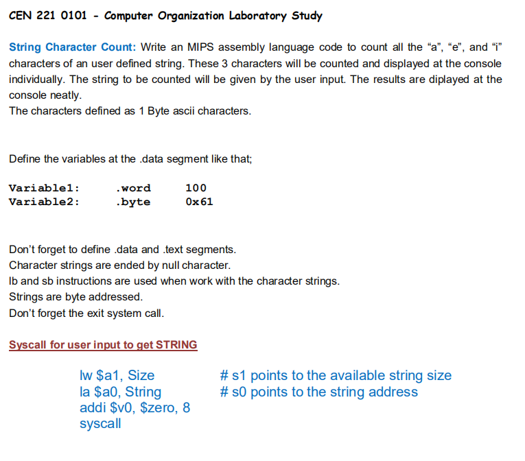 Solved Write An Mips Assembly Language Code To Count All The