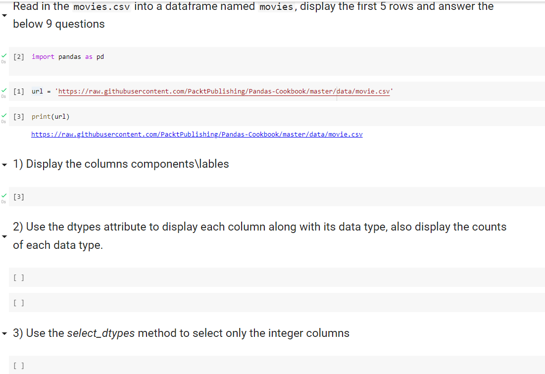 Solved Read in the movies.csv into a datatrame named movies, | Chegg.com