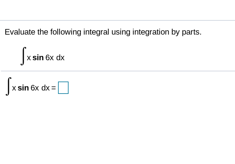 Solved Evaluate the following integral using integration by | Chegg.com