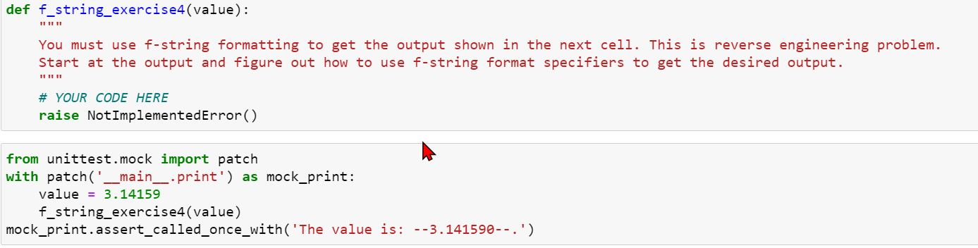 Solved **Please ONLY use Python. Please ONLY use f-strings | Chegg.com