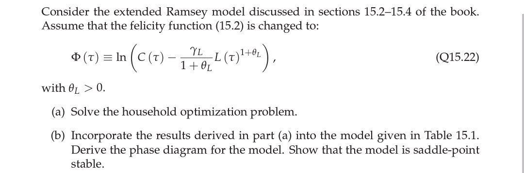 Solved Consider the extended Ramsey model discussed in | Chegg.com