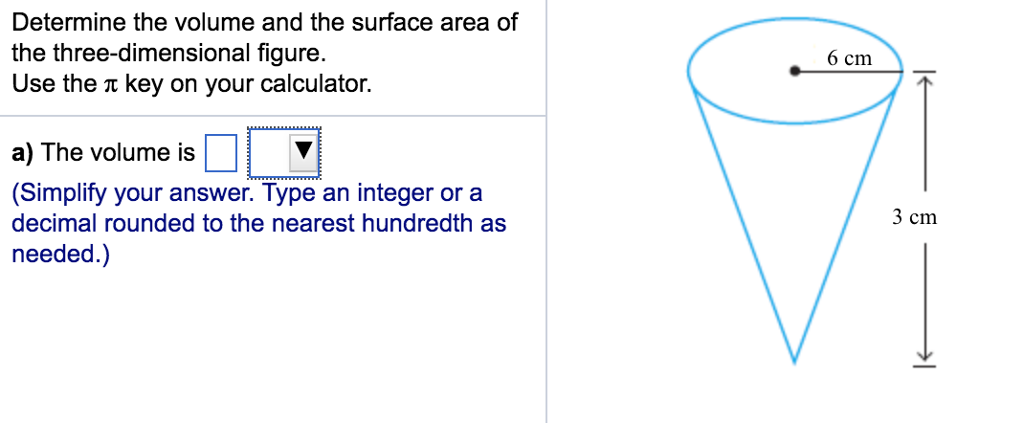 Solved I need the surface area too! Determine the volume | Chegg.com