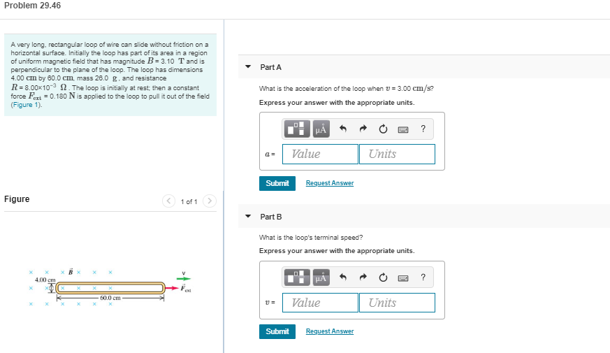 Solved Problem 29.46 Part A A very long. rectangular loop of | Chegg.com