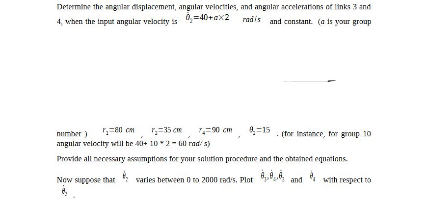 Solved 6 4 04 04 4 Four Bar Linkage Vector Loop For