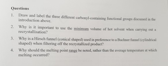 Solved Questions 1. Draw and label the three different | Chegg.com