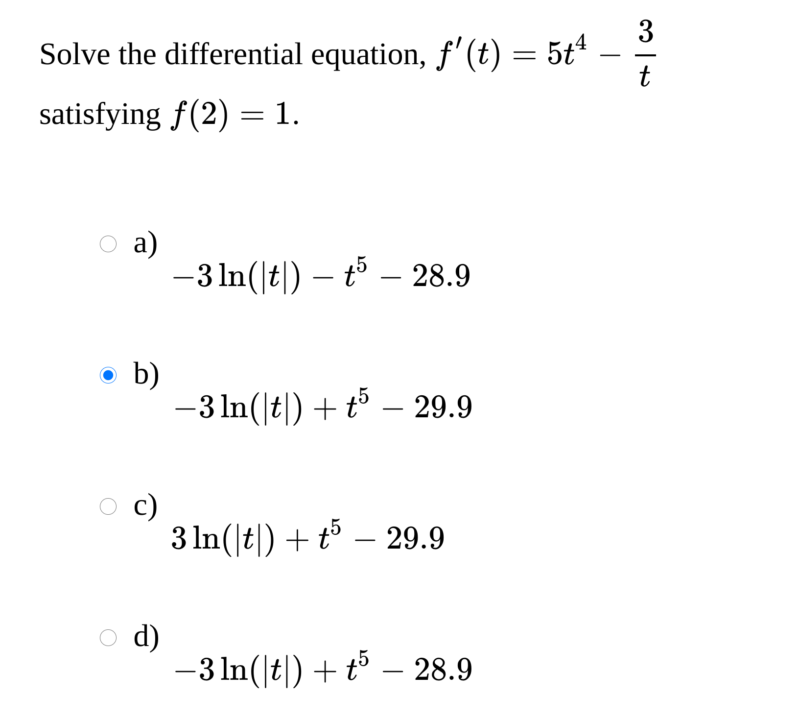 Solved Consider the differential equation y' (t) = dt3 – | Chegg.com
