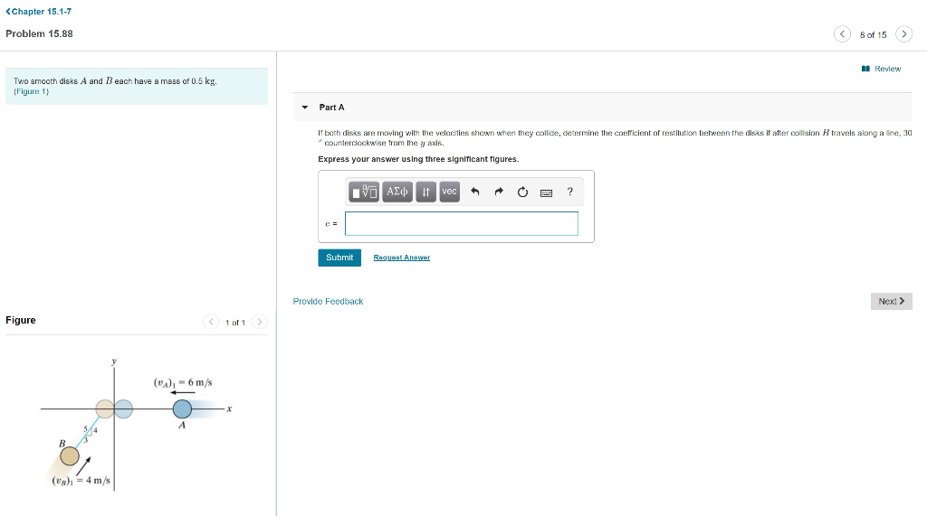 Solved A Review Two smooth disks A and Beach have a mass of | Chegg.com