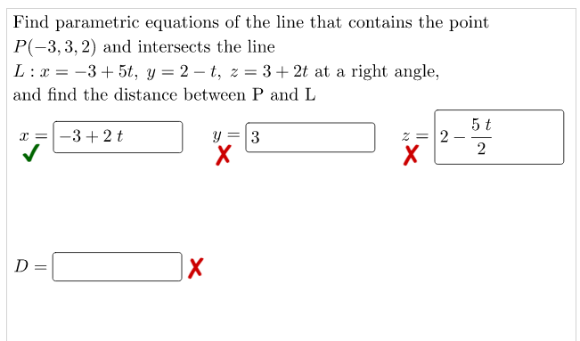 Solved Find parametric equations of the line that contains | Chegg.com