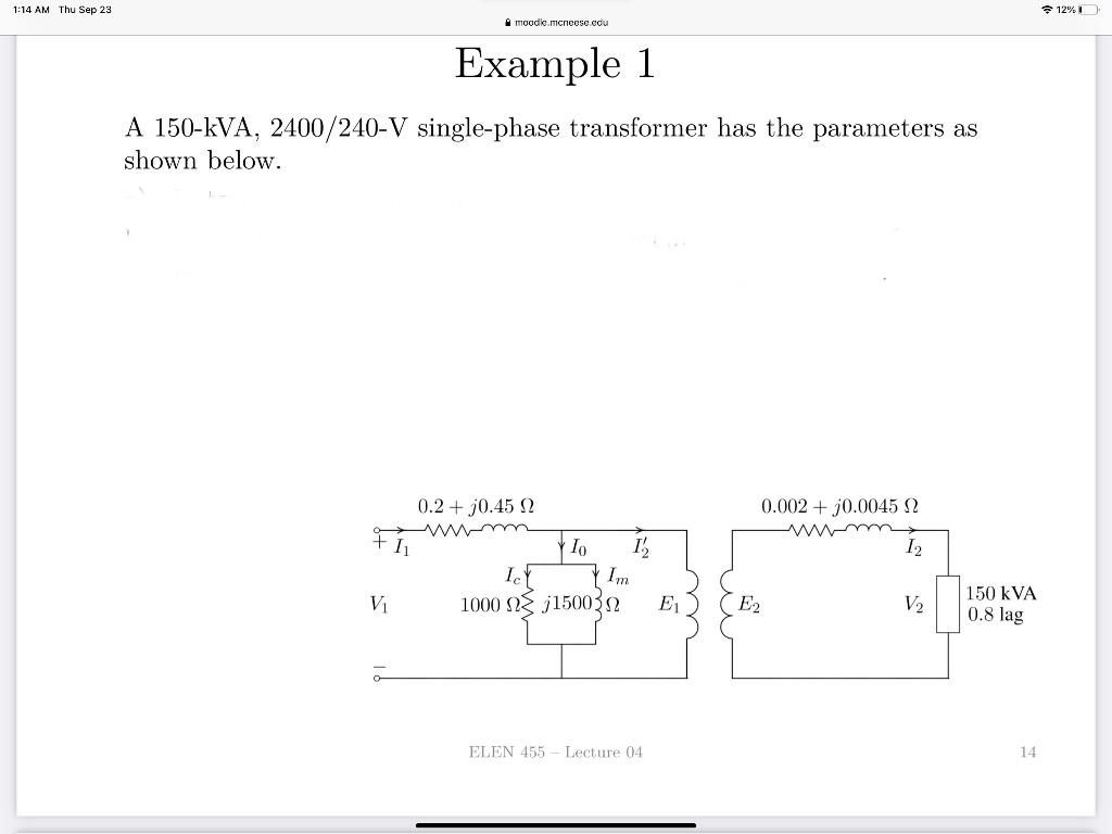 Solved A) Approximate Equivalent Circuit referred to the | Chegg.com