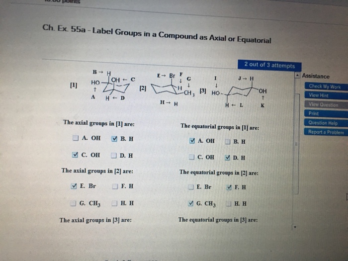 Solved Label Groups in a Compound as Axial or Equatorial | Chegg.com