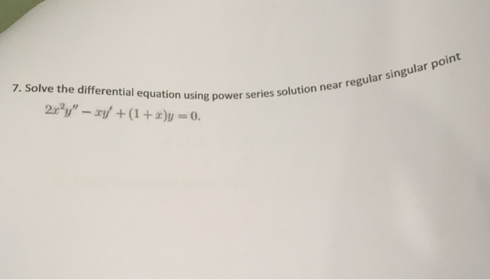 Solved Solve the differential equation using power series n | Chegg.com