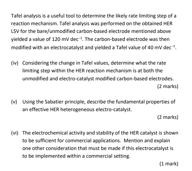 Solved Tafel analysis is a useful tool to determine the | Chegg.com