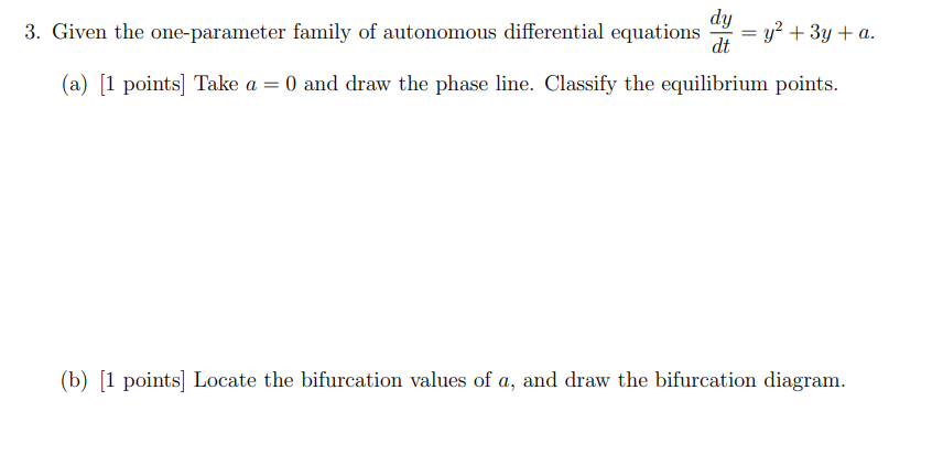 Solved Given the one-parameter family of ﻿autonomous | Chegg.com