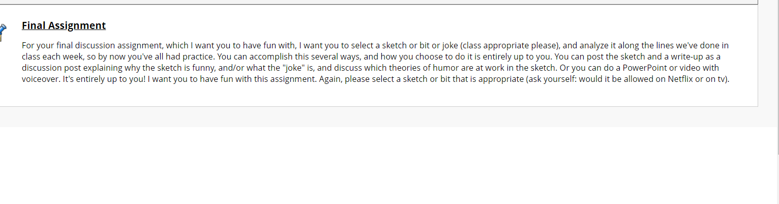 Final Assignment For your final discussion | Chegg.com