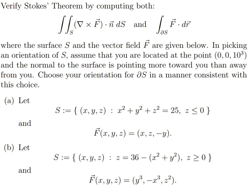 Solved Verify Stokes' Theorem by computing both: OS where | Chegg.com