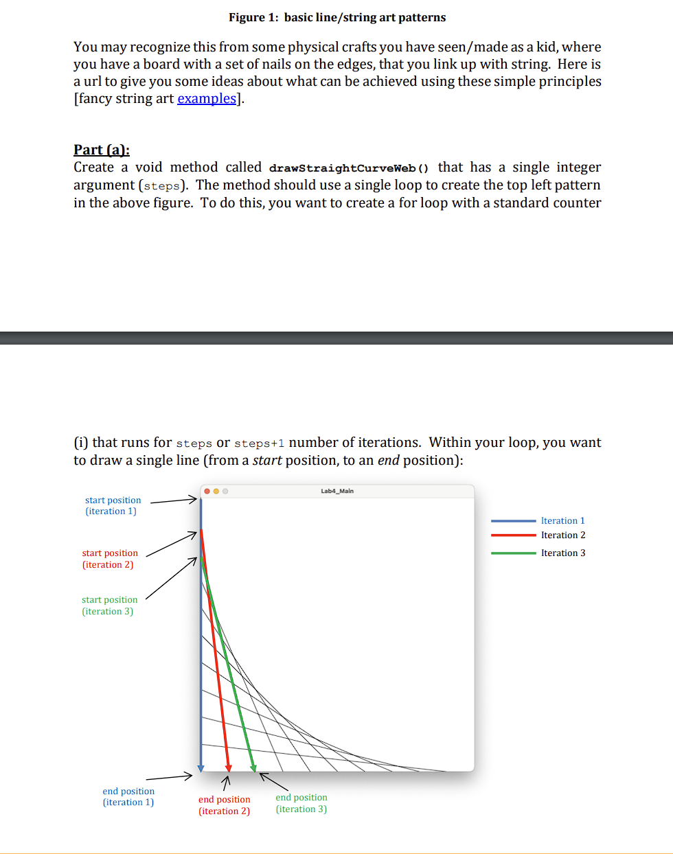 Question01 (Straight-Line Curves / String Art) In | Chegg.com
