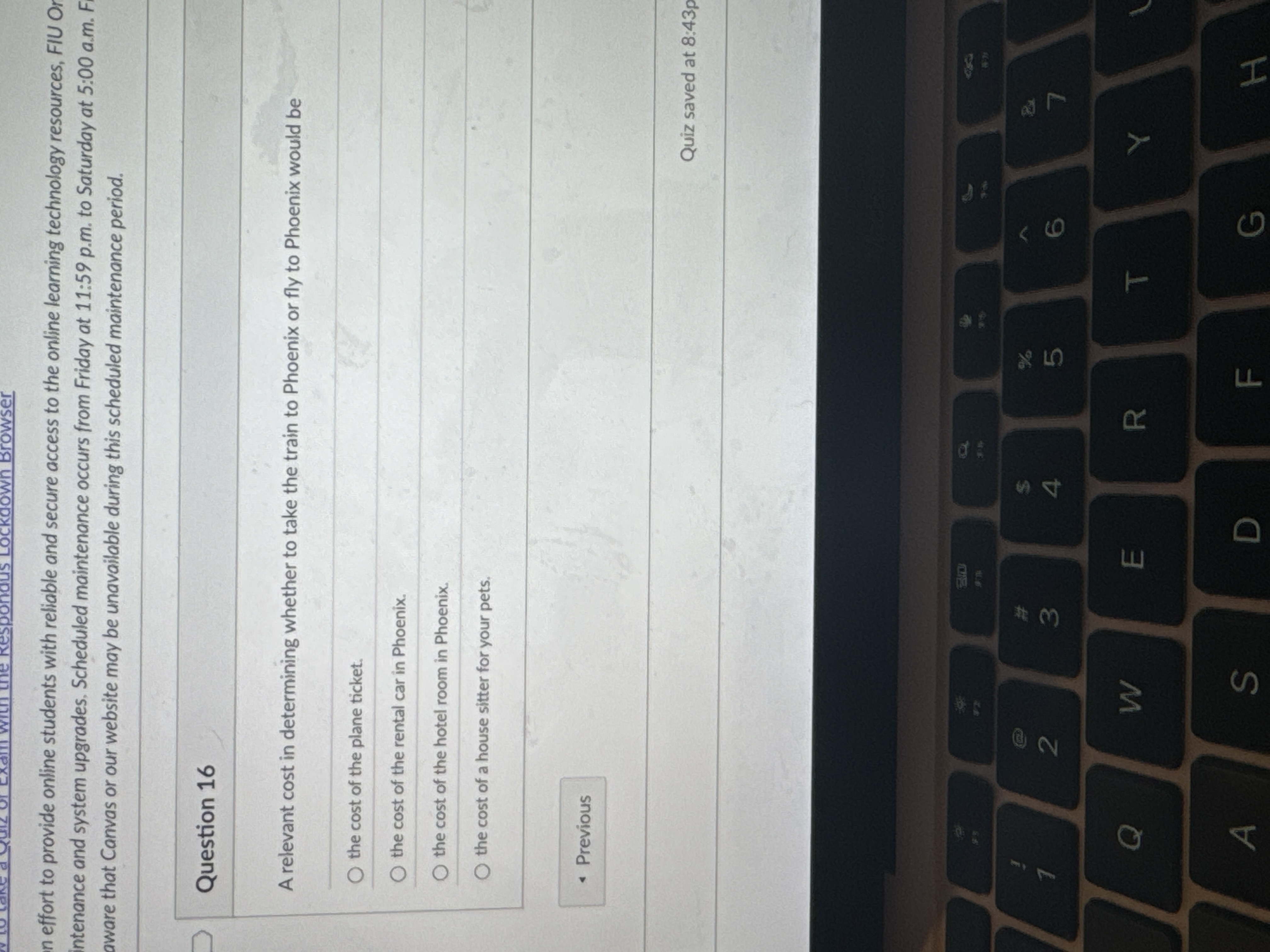 Solved Question 16A relevant cost in determining whether to | Chegg.com