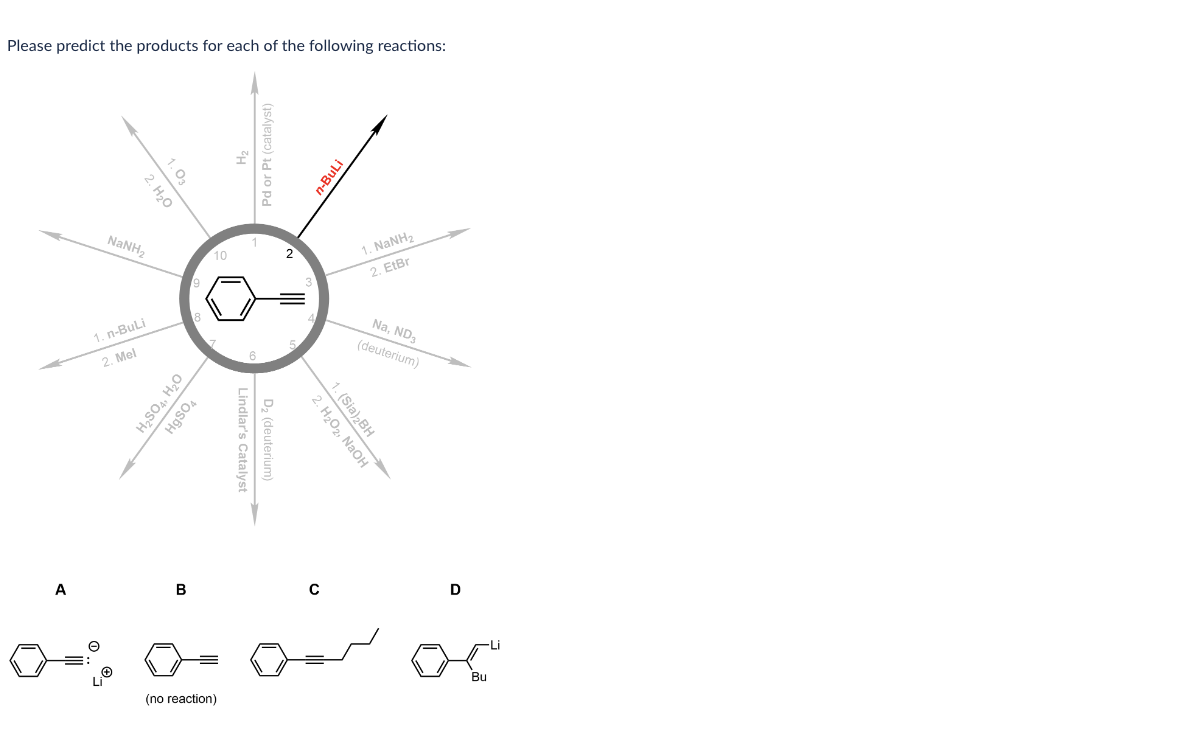 Solved Please predict the products for each of the following | Chegg.com