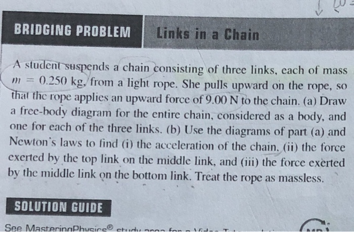 Solved BRIDGING PROBLEM Links in a Chain A student suspends | Chegg.com